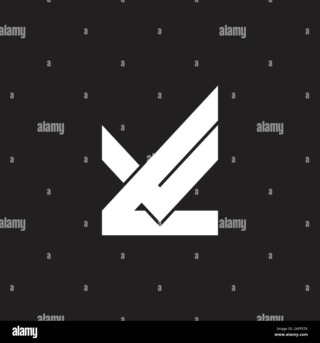 letter lv simple geometric logo vector Stock Vector Image & Art - Alamy