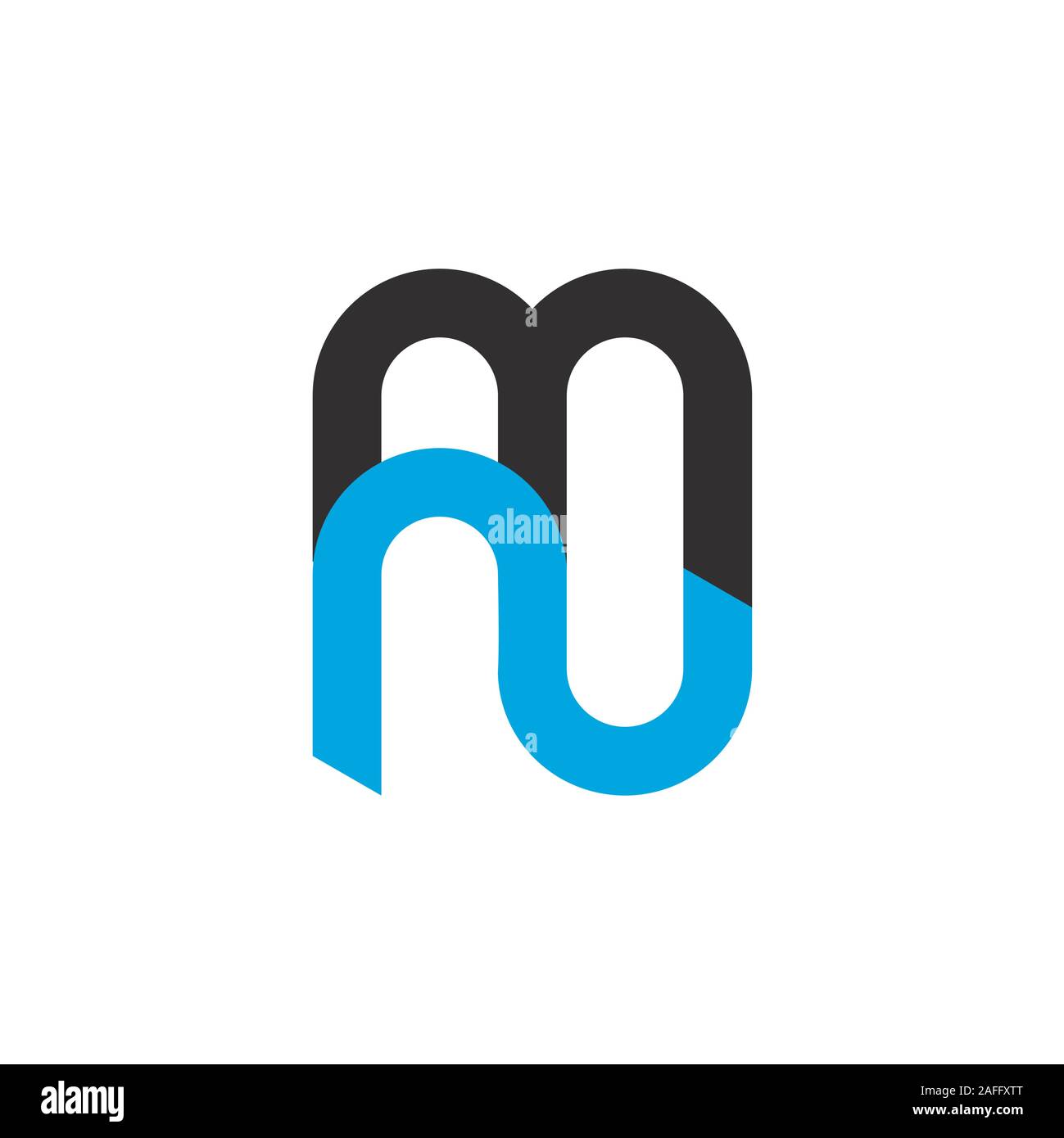 letter mn curves linked logo vector Stock Vector Image & Art - Alamy