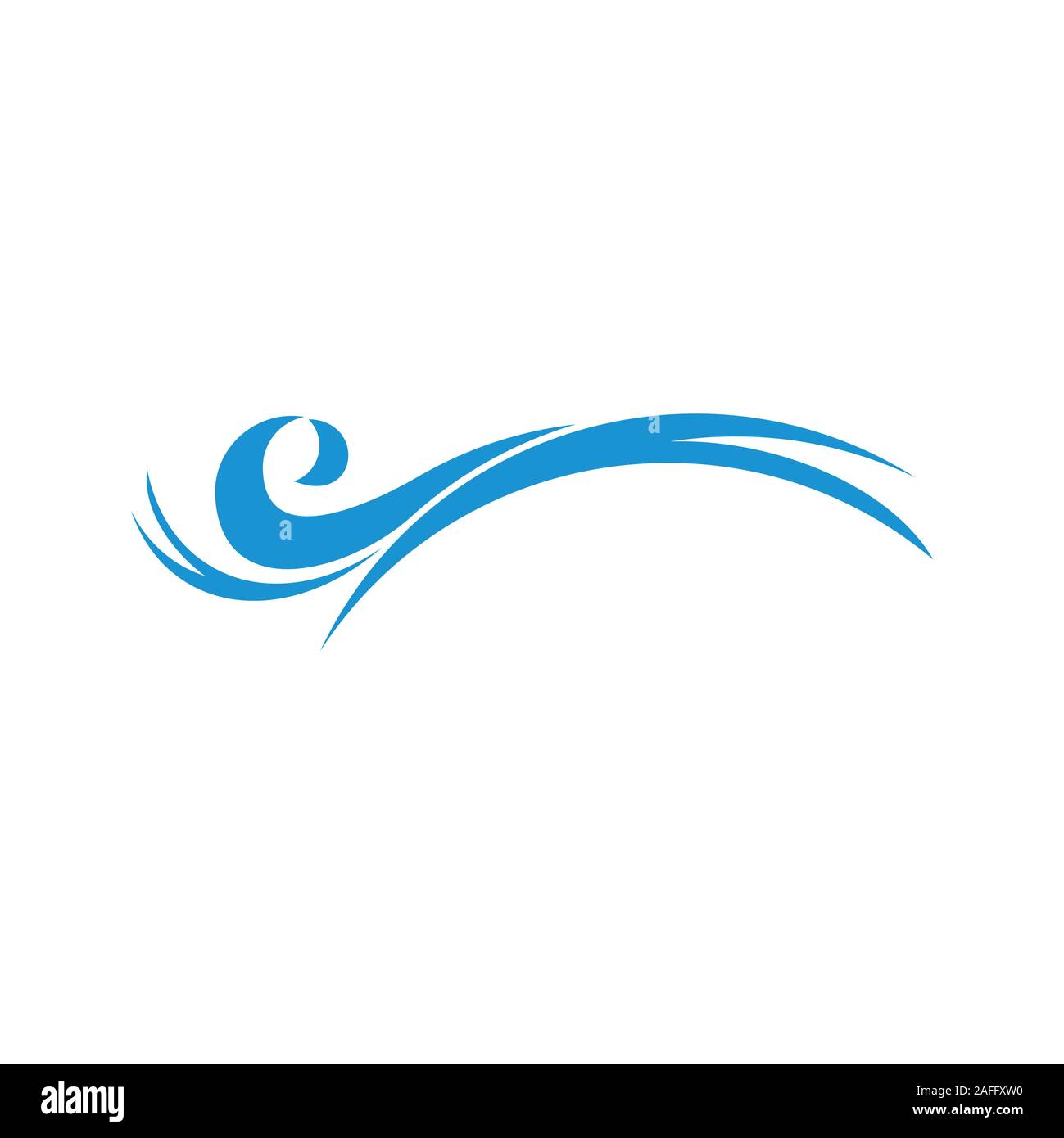 simple curves geometric waves motion symbol logo vector Stock Vector ...