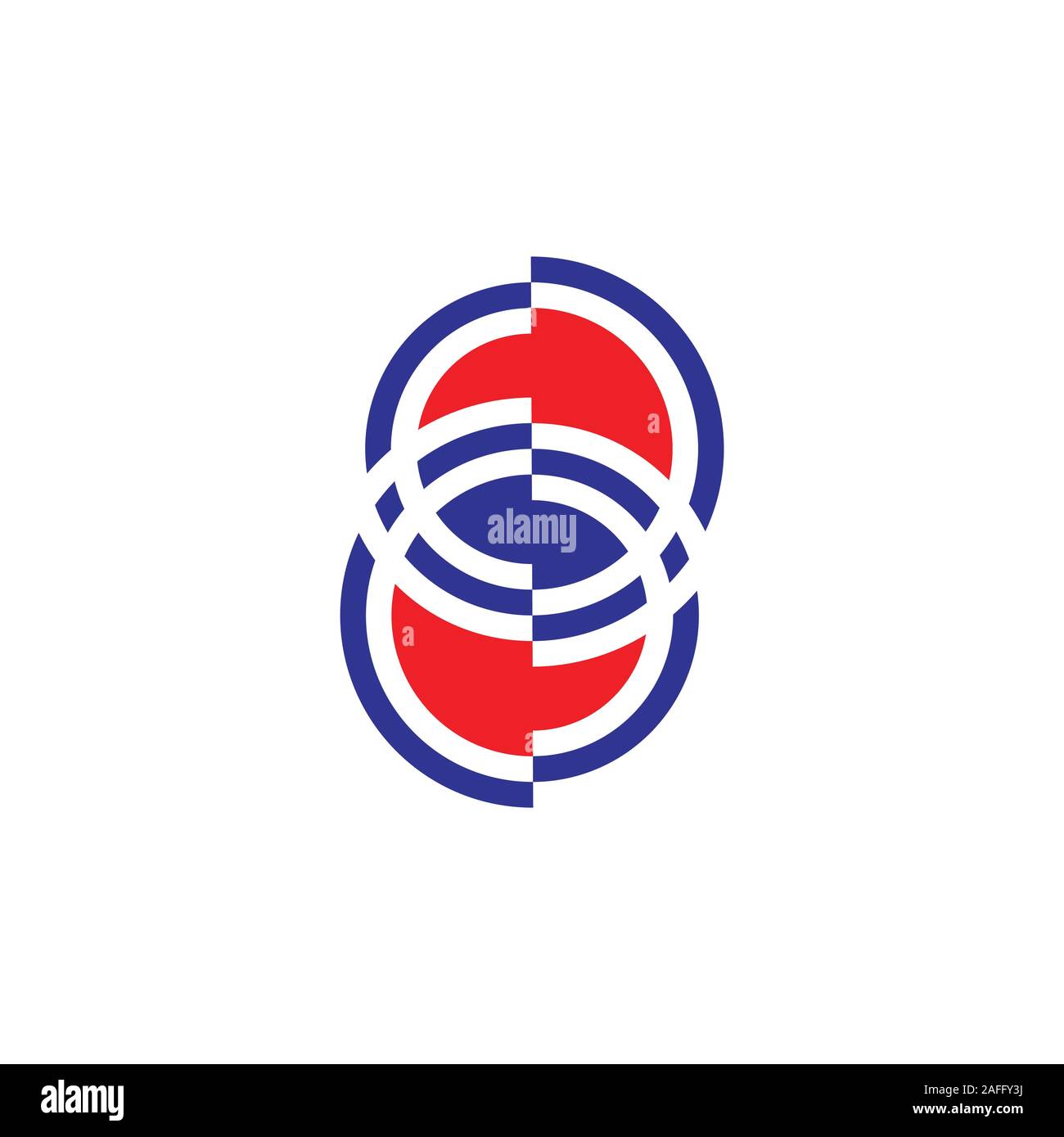 abstract linked circle geometric logo vector Stock Vector Image & Art ...