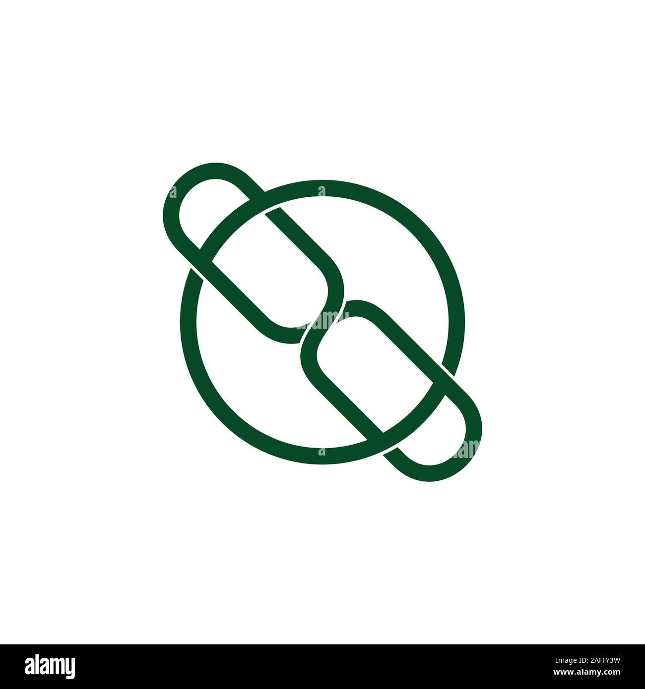 Gold chain logo Stock Vector Images - Alamy