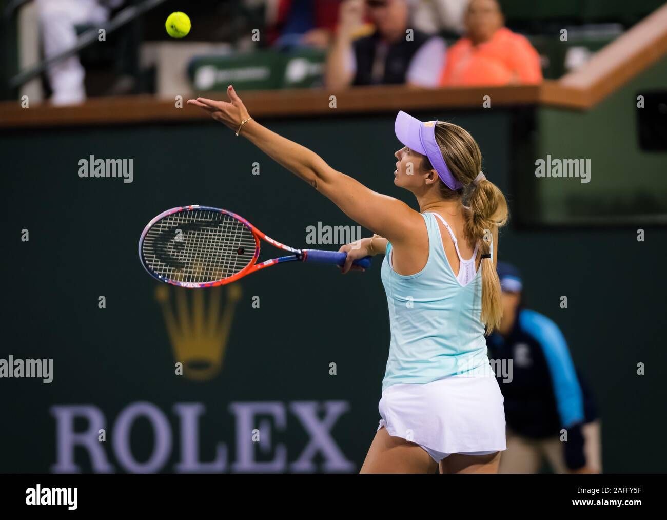 Danielle Collins of the United States in action during her third-round ...