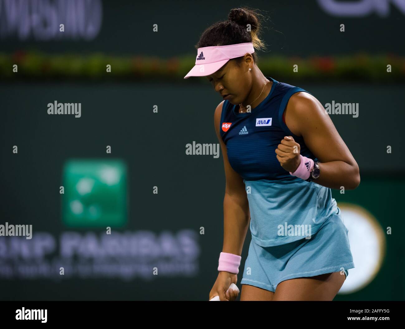 Naomi Osaka of Japan in action during her third-round match at the 2019 ...