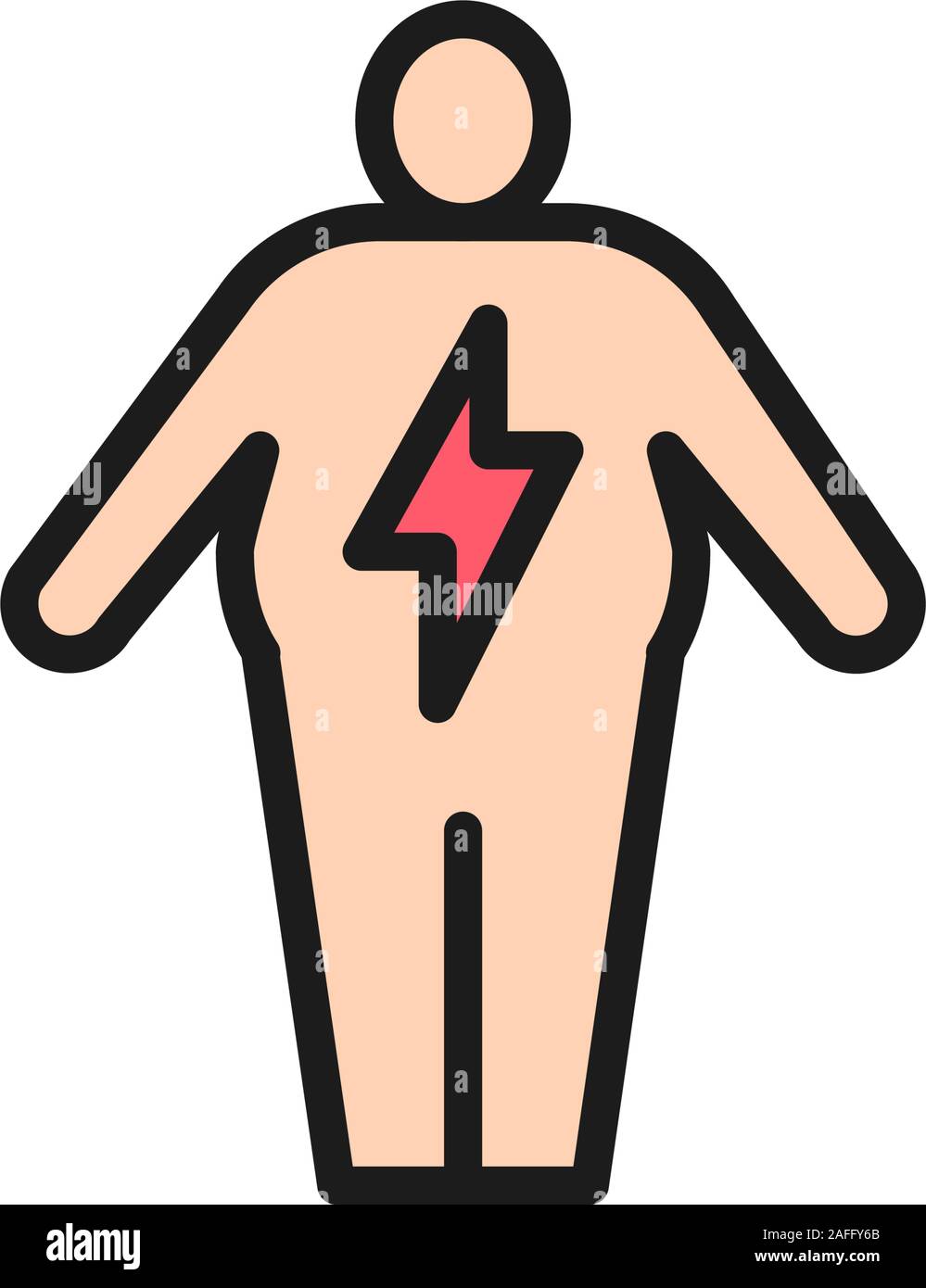 Abdominal distention, diseases of the digestive tract flat color line ...