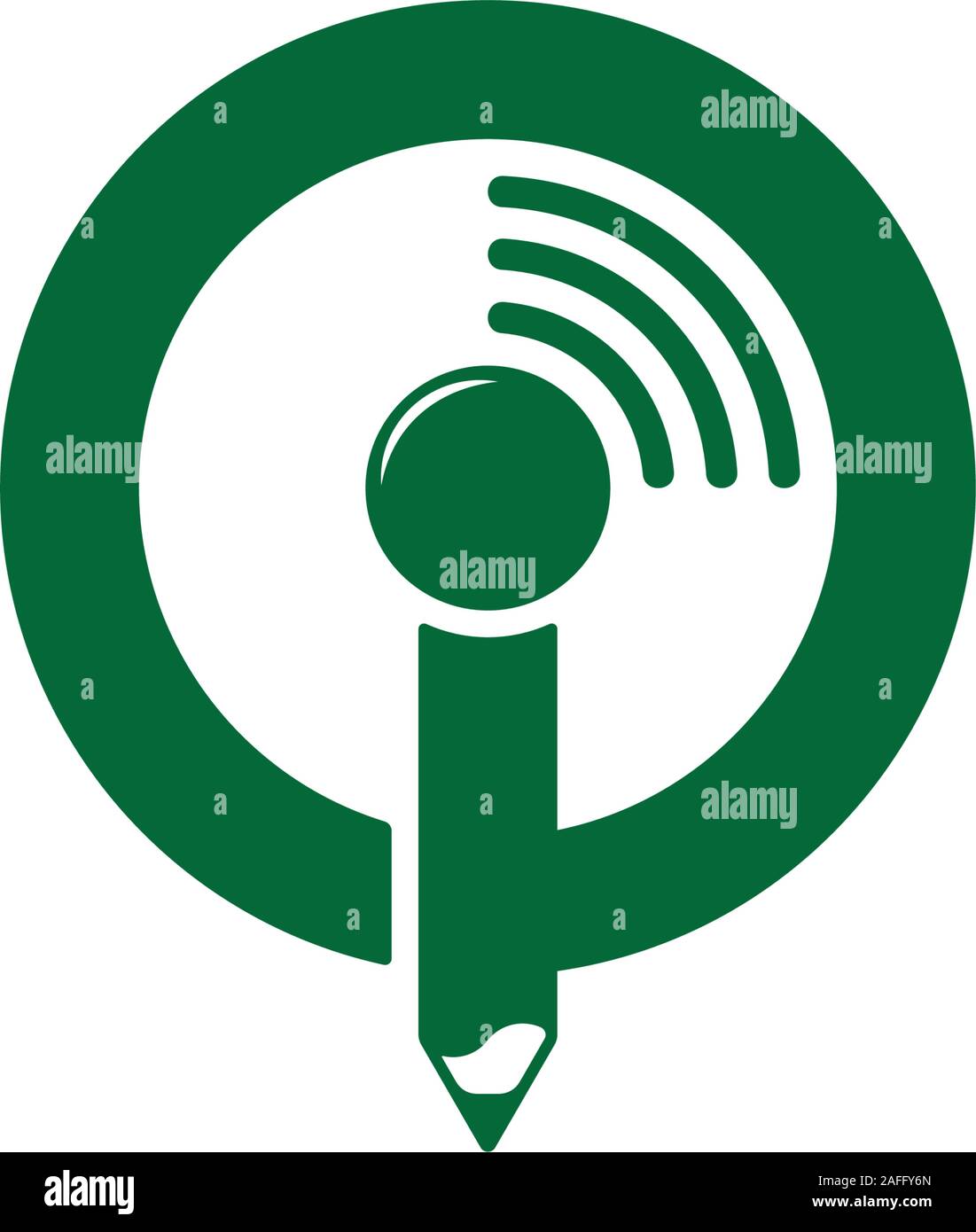 letter i online signal study symbol logo vector Stock Vector Image ...