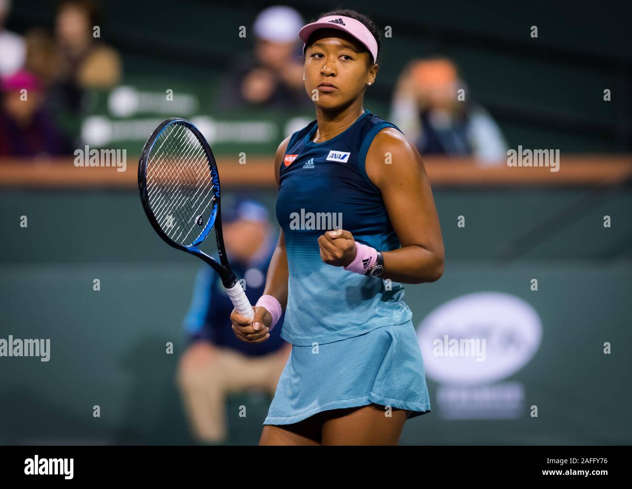 Naomi Osaka of Japan in action during her third-round match at the 2019 ...