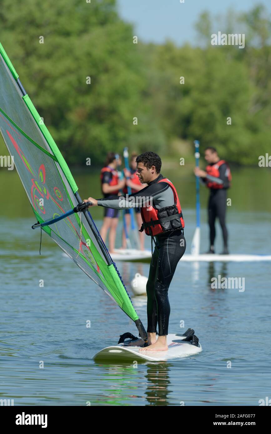 Learn windsurfing hi-res stock photography and images - Alamy