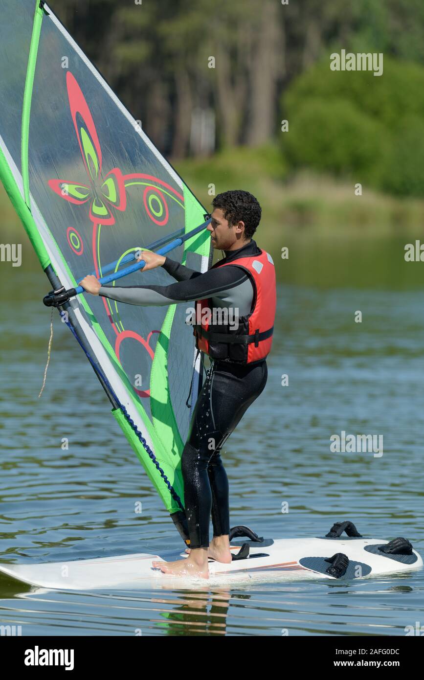 Windsurf wave riding windsurfing hi-res stock photography and images ...