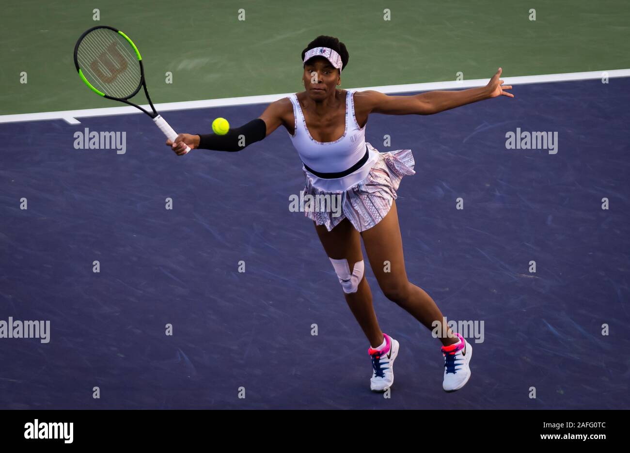 Venus Williams of the United States in action during her quarter-final ...
