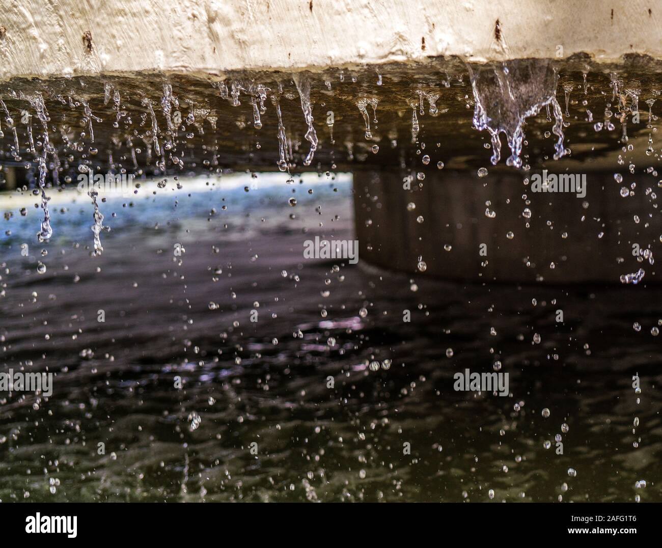 water drops ornamental pool close up photo Stock Photo - Alamy