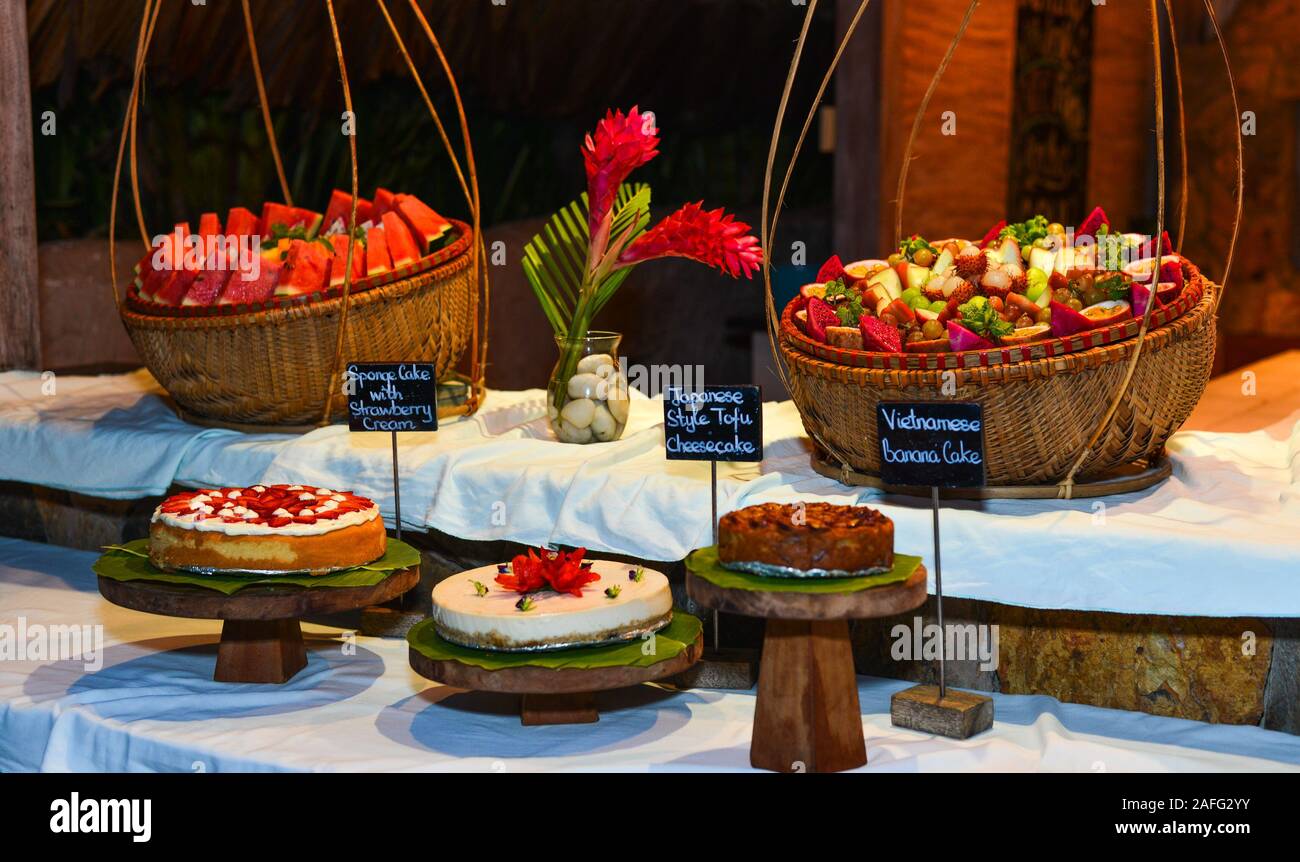 Sweet table at luxury buffet restaurant. Food concept Stock Photo - Alamy