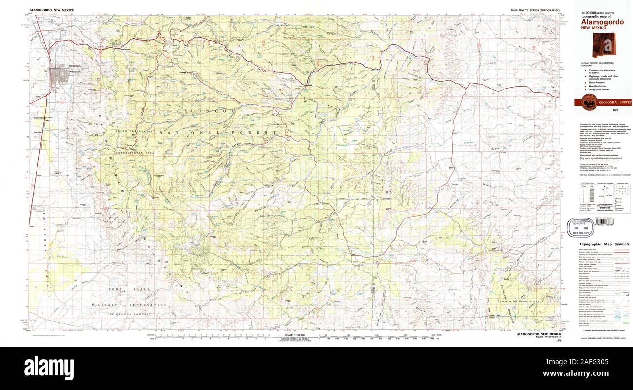 Map of alamogordo new mexico hi-res stock photography and images - Alamy