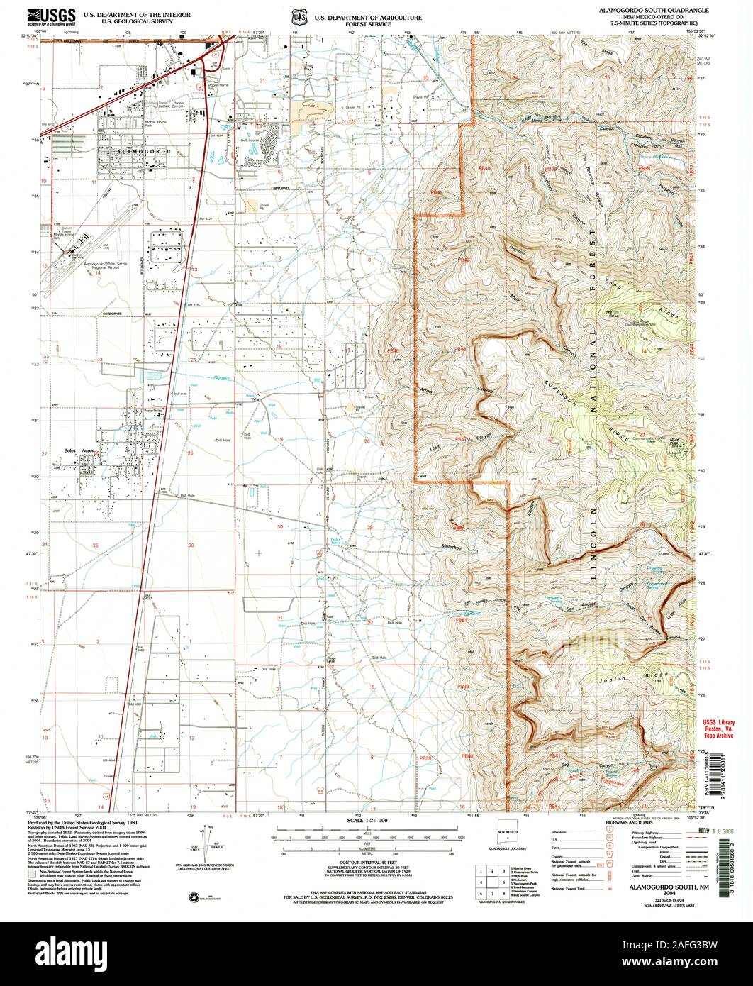 Map of alamogordo new mexico hi-res stock photography and images - Alamy
