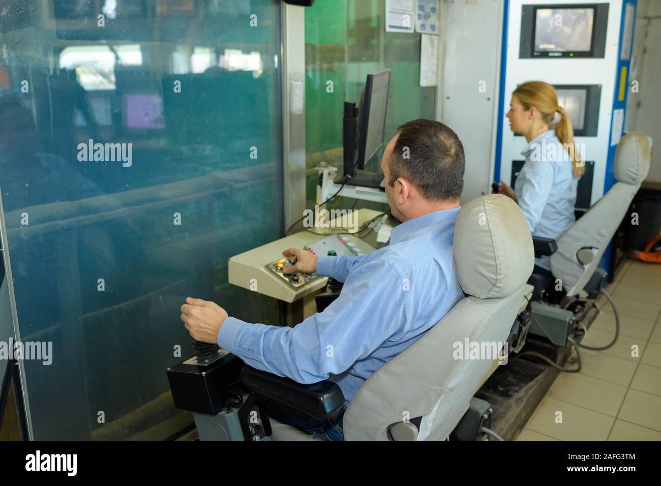 Portrait man controls machine hi-res stock photography and images - Alamy