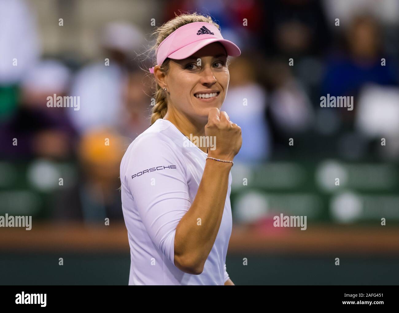 Angelique Kerber of Germany in action during her semi-final at the 2019 ...