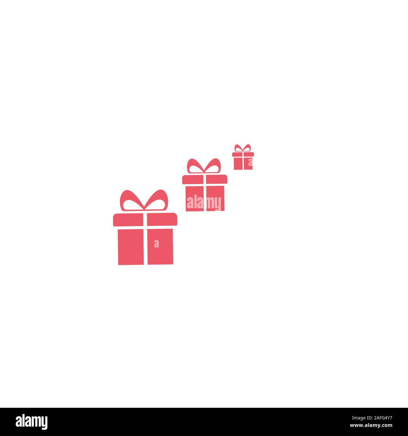 Gift box with ribbon icon, Gift card icon vector. Trendy flat design ...