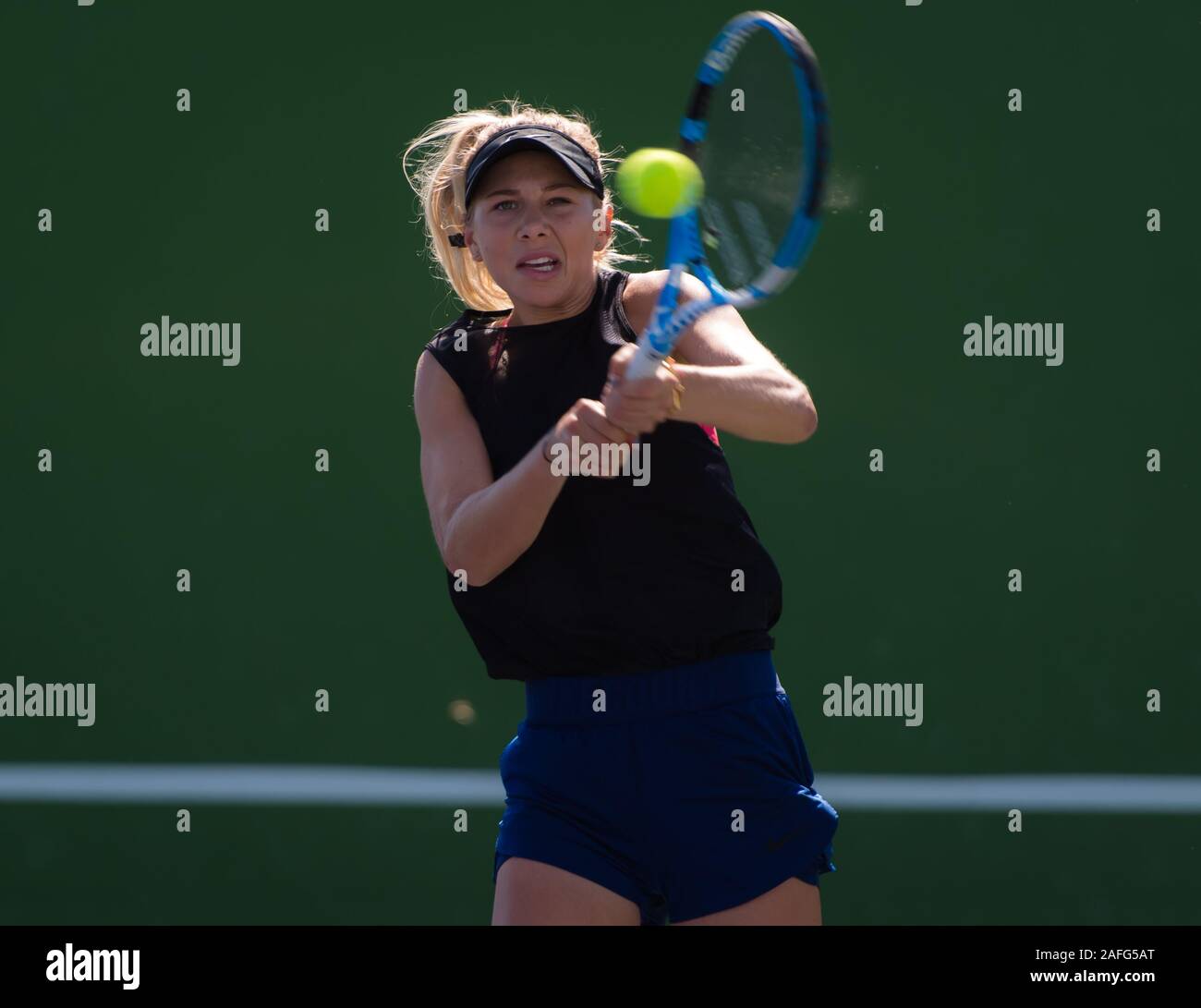 Amanda Anisimova of the United States during practice ahead of the 2019 ...