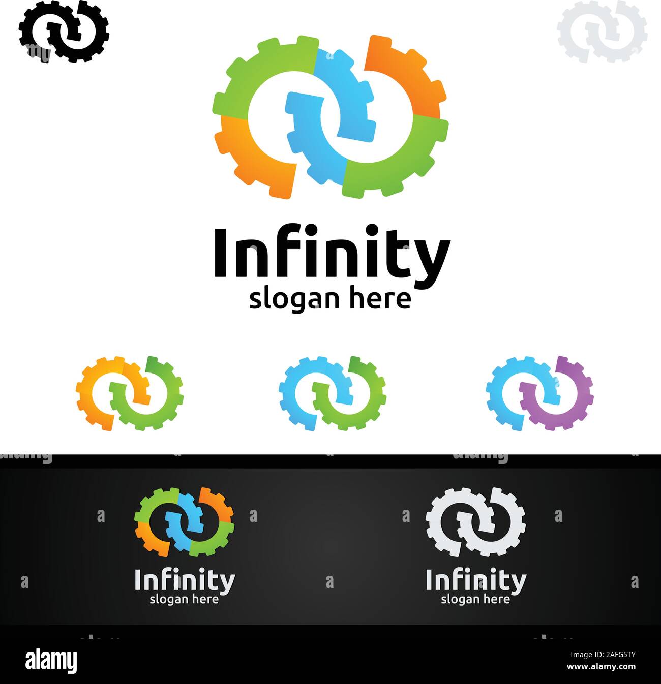 Infinity loop logo icon. Vector unlimited infinity, endless line shape ...