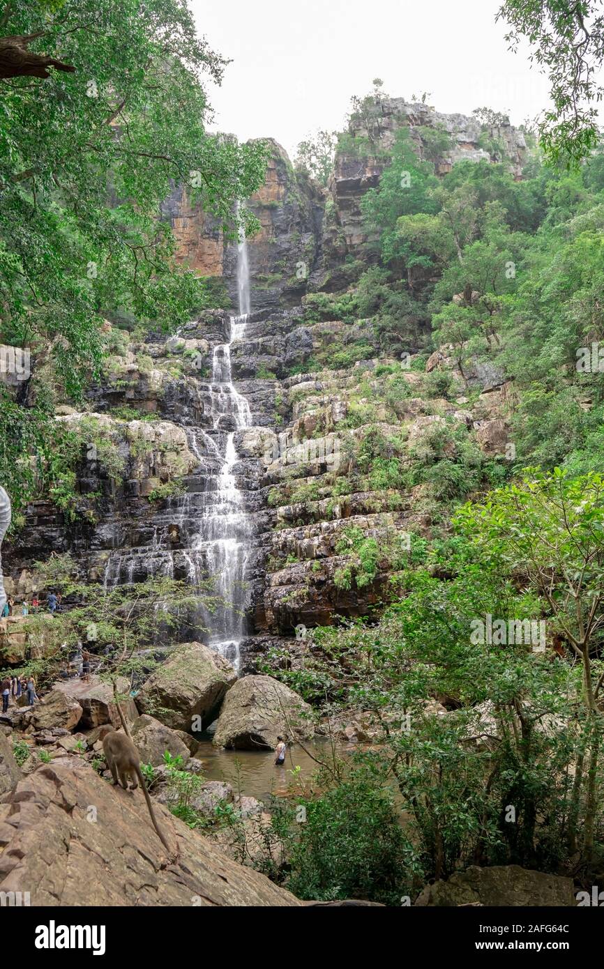 Talakona Waterfalls Main View from bottom Stock Photo - Alamy