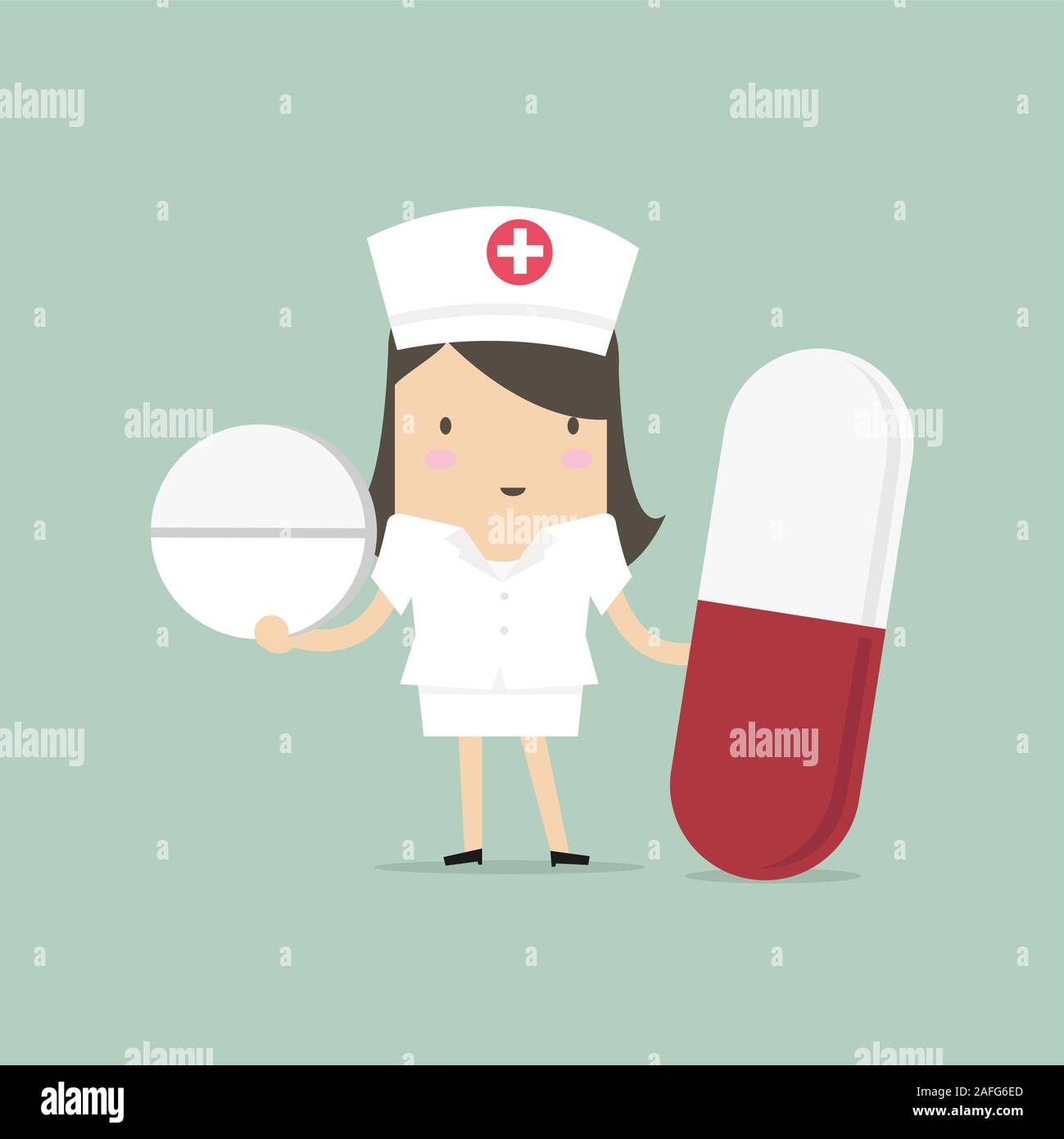 Healthcare worker employee nurse Stock Vector Images - Alamy