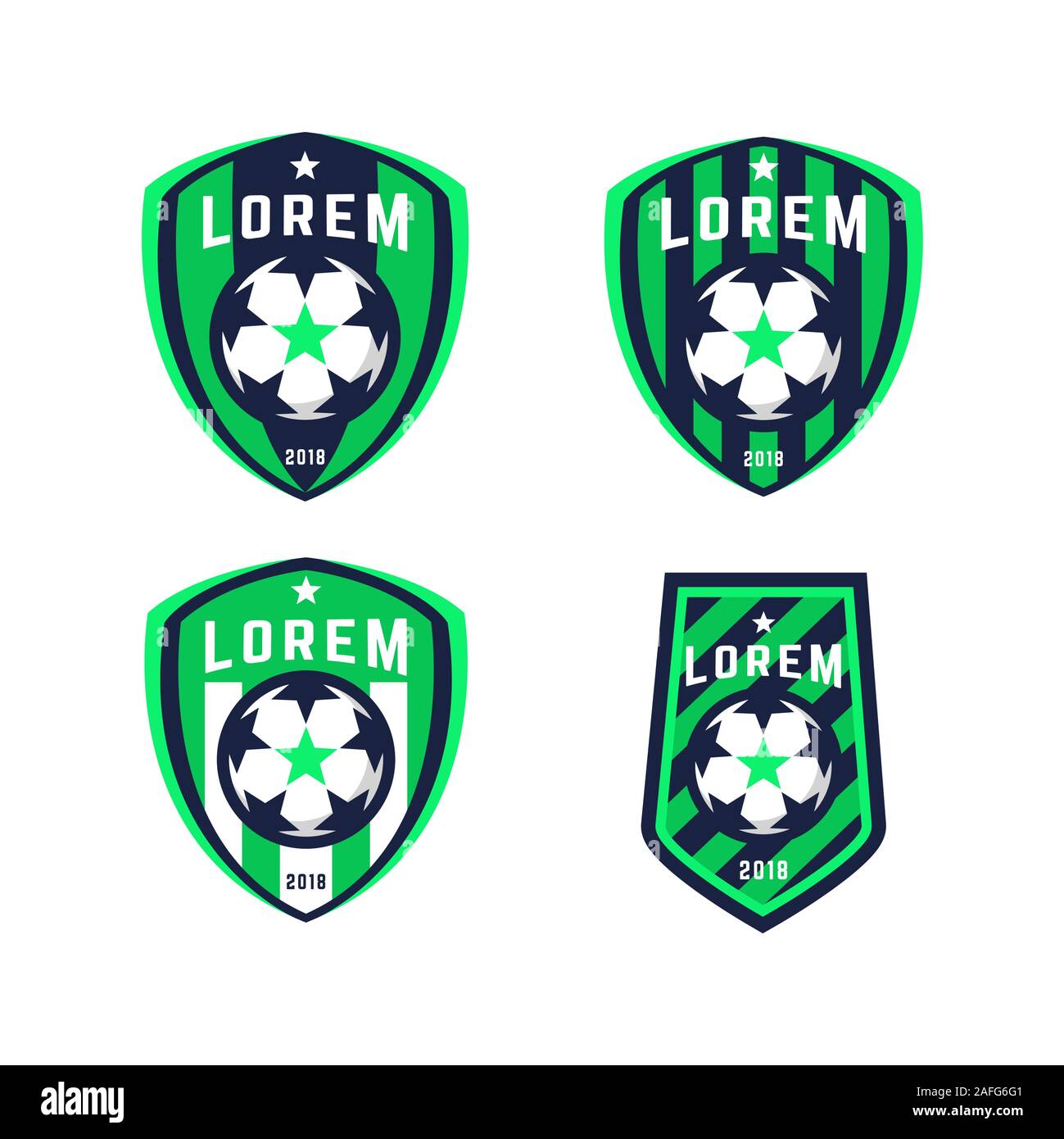 Football logo badge isolated in white background Stock Vector Image ...