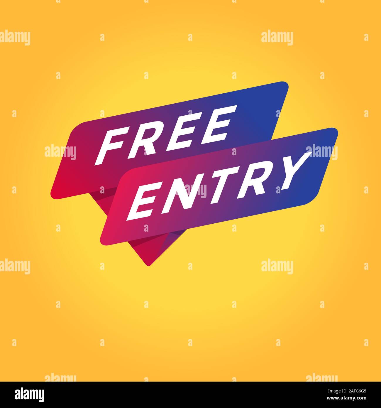Free entry tag sign. vector Stock Vector Image & Art - Alamy
