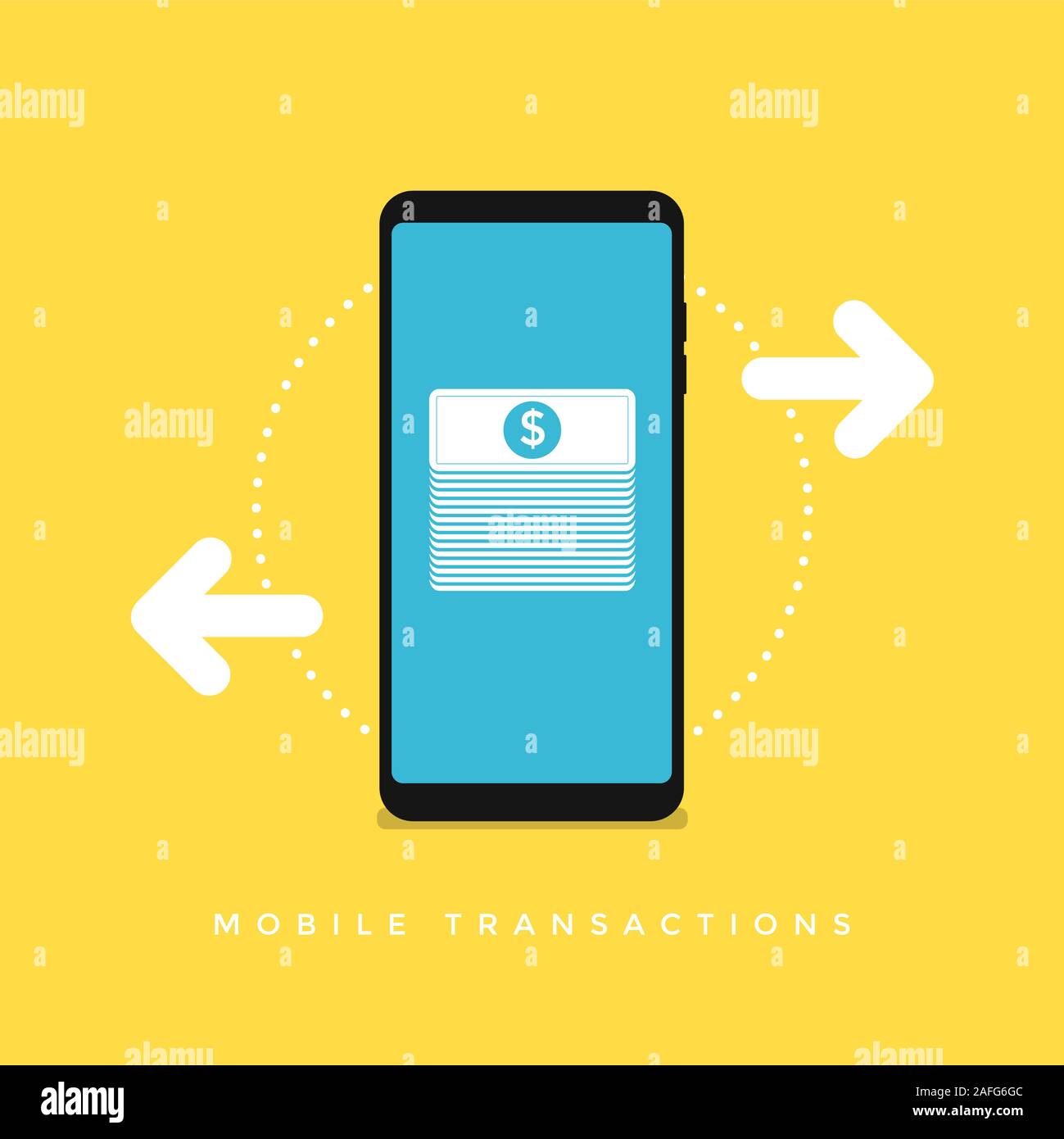 Mobile Transactions. vector Stock Vector Image & Art - Alamy