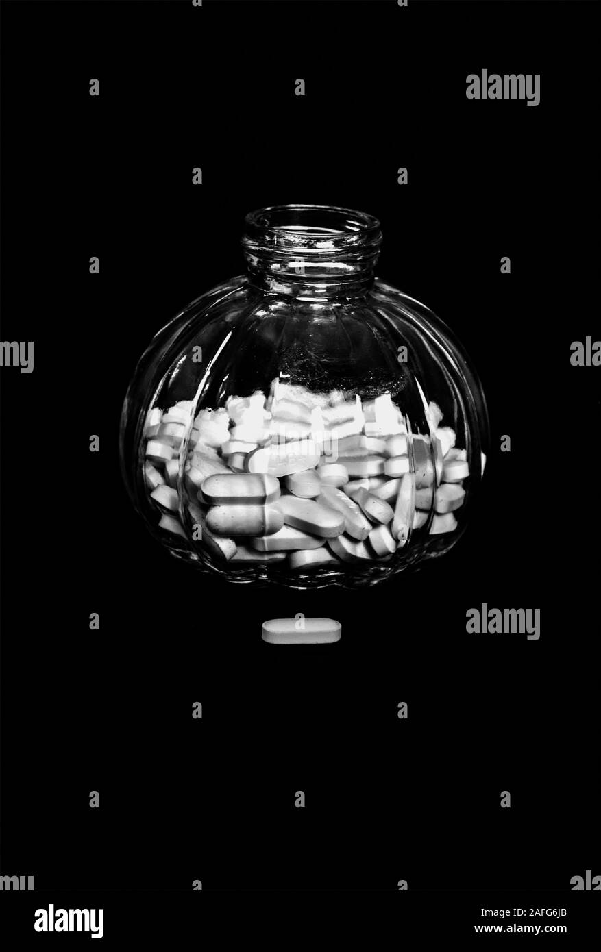 Medication jar Black and White Stock Photos & Images - Alamy