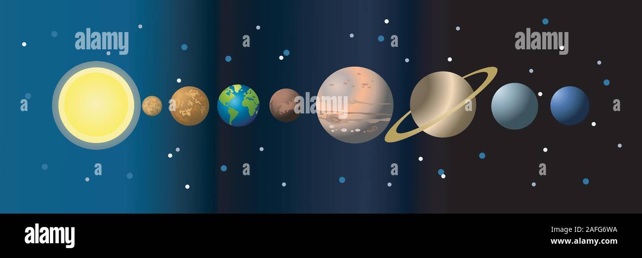 Solar system cartoon planets Stock Vector Image & Art - Alamy