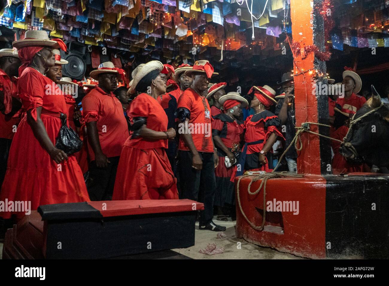 As the ceremony progresses a bull and coffin believed to be a conduit ...