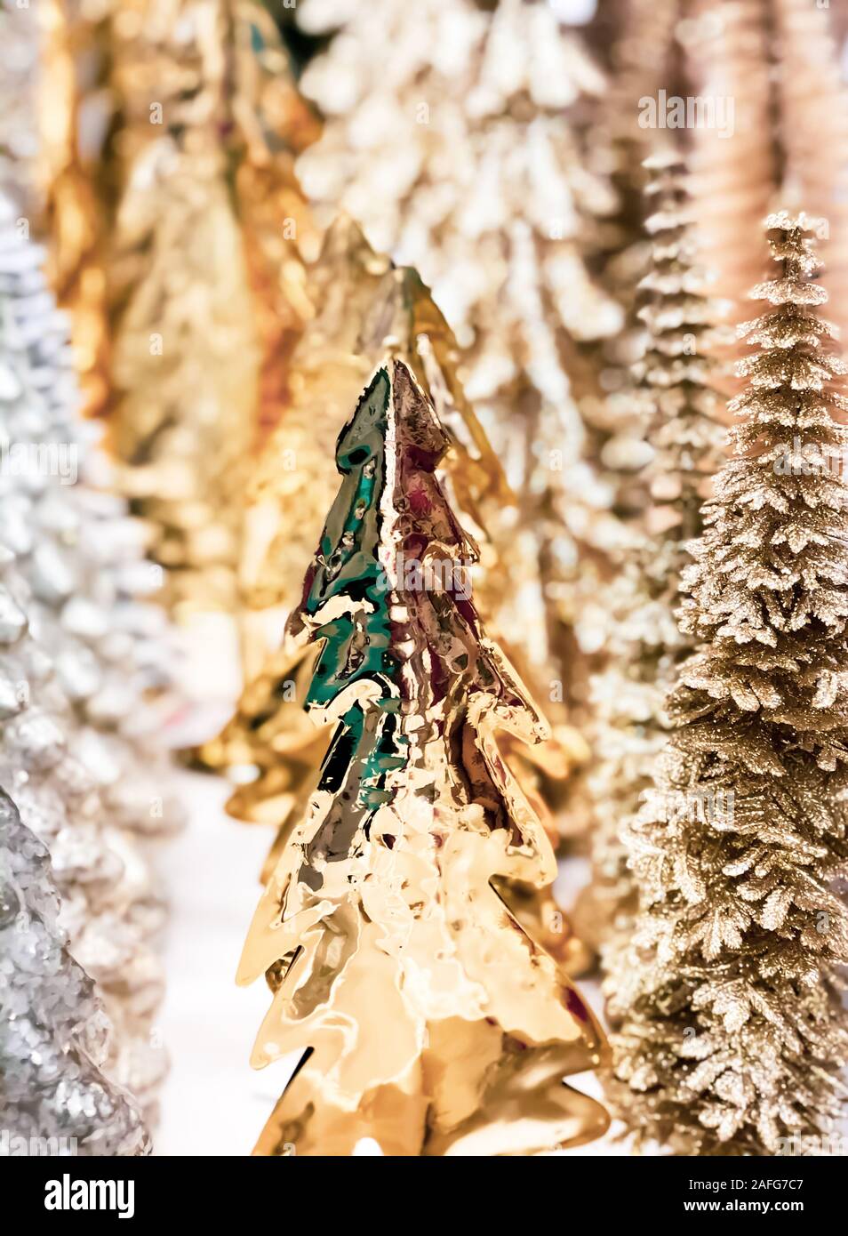 Christmas trees composition Stock Photo - Alamy