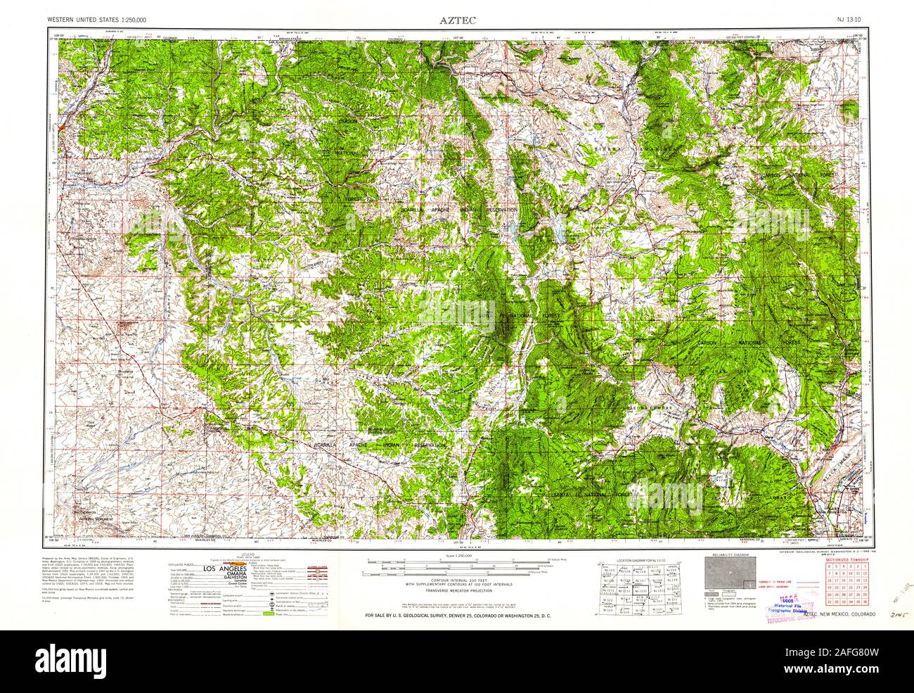 Aztec new mexico map hi-res stock photography and images - Alamy