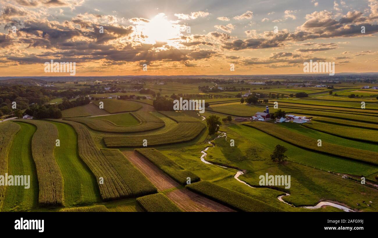Aerial farmland midwest hi-res stock photography and images - Alamy