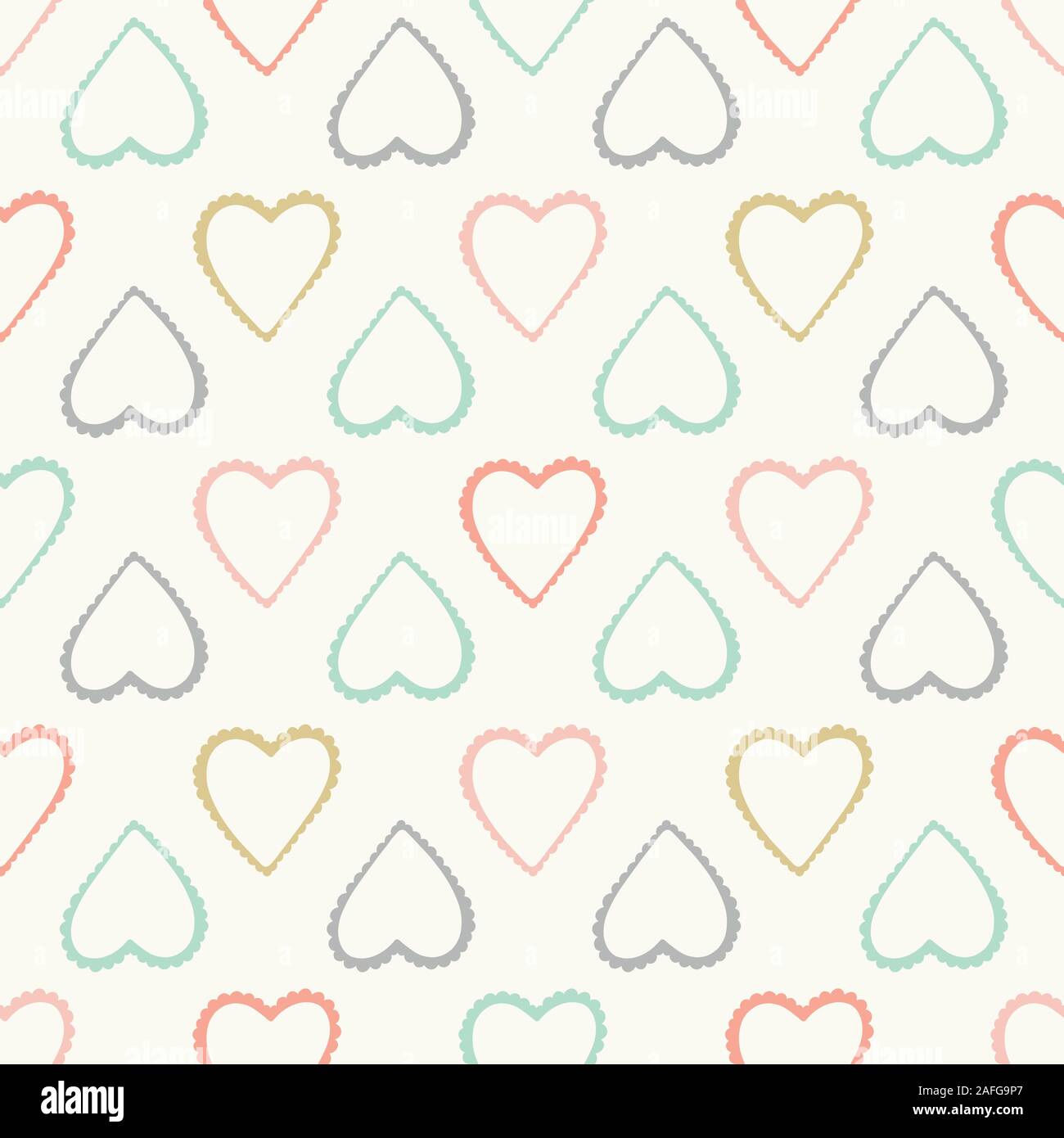 Vector pastel heart seamless repeat pattern background Stock Vector ...