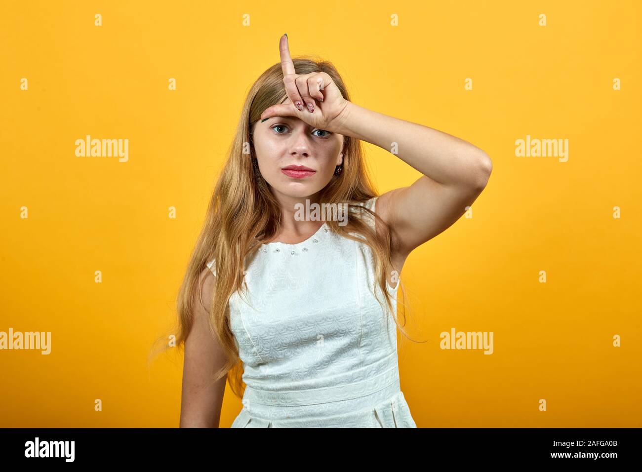 Loser finger hi-res stock photography and images - Alamy