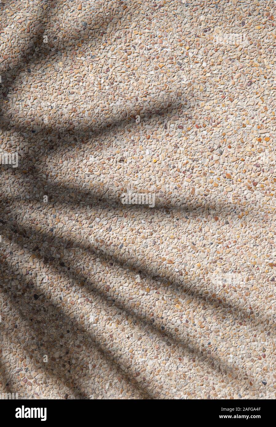 Flat lay top view of tropical leaf shadow on stone background Stock ...