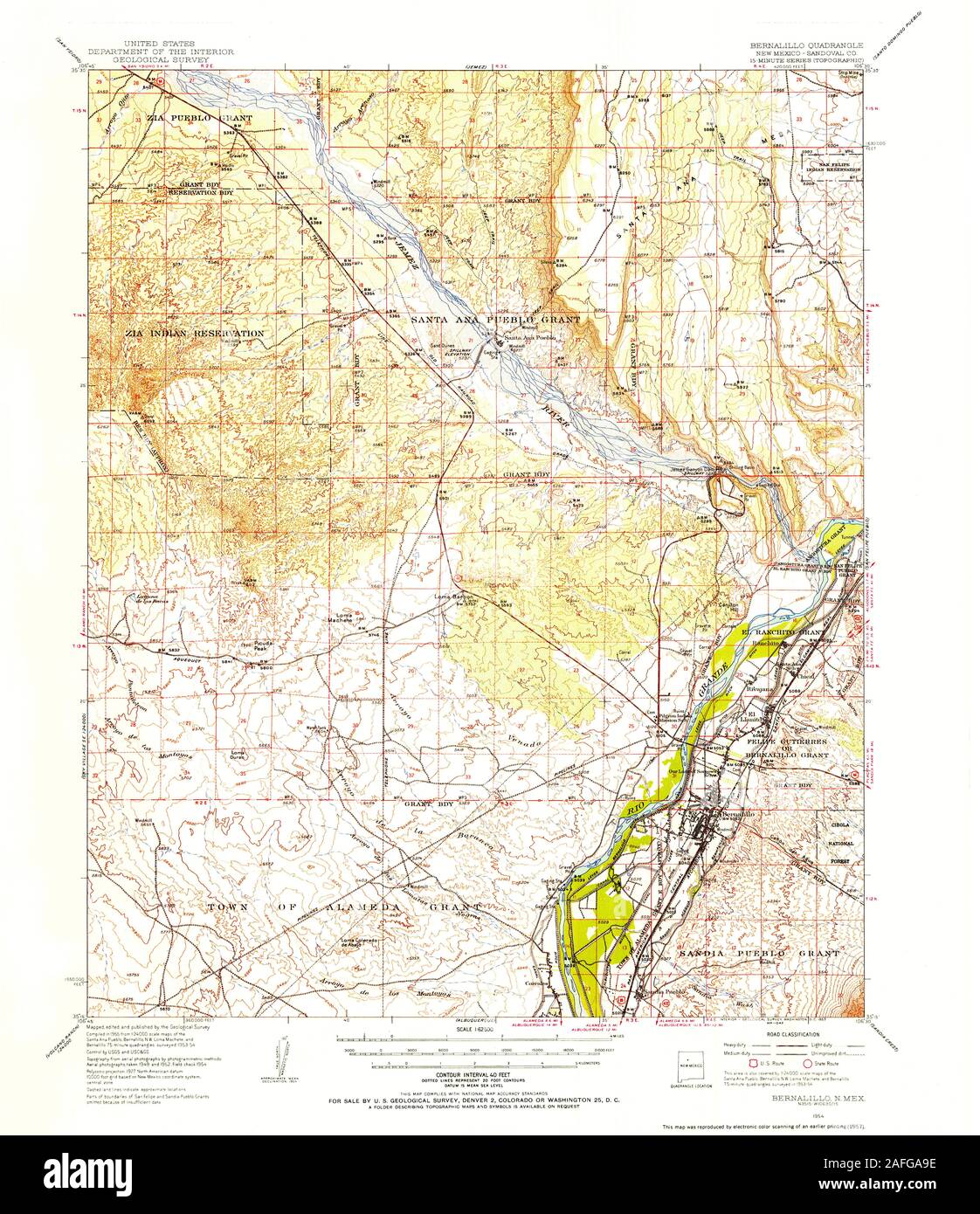 Map of bernalillo hi-res stock photography and images - Alamy