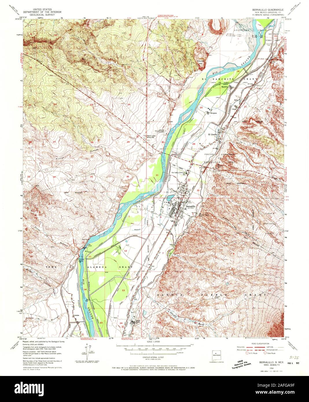 Map of bernalillo hi-res stock photography and images - Alamy