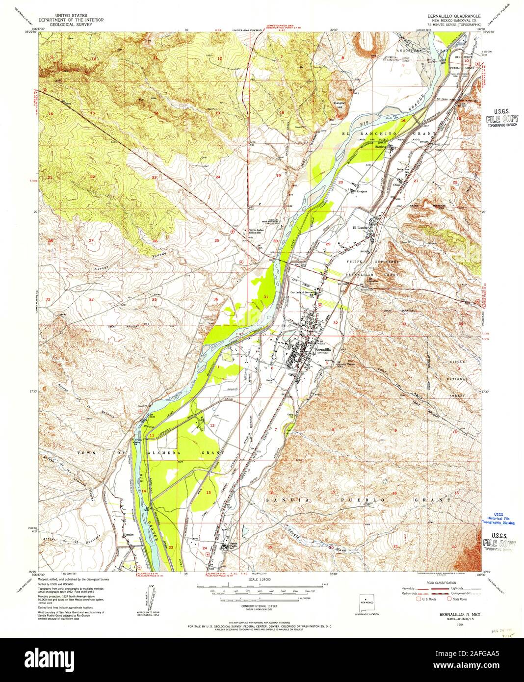 Map of bernalillo hi-res stock photography and images - Alamy