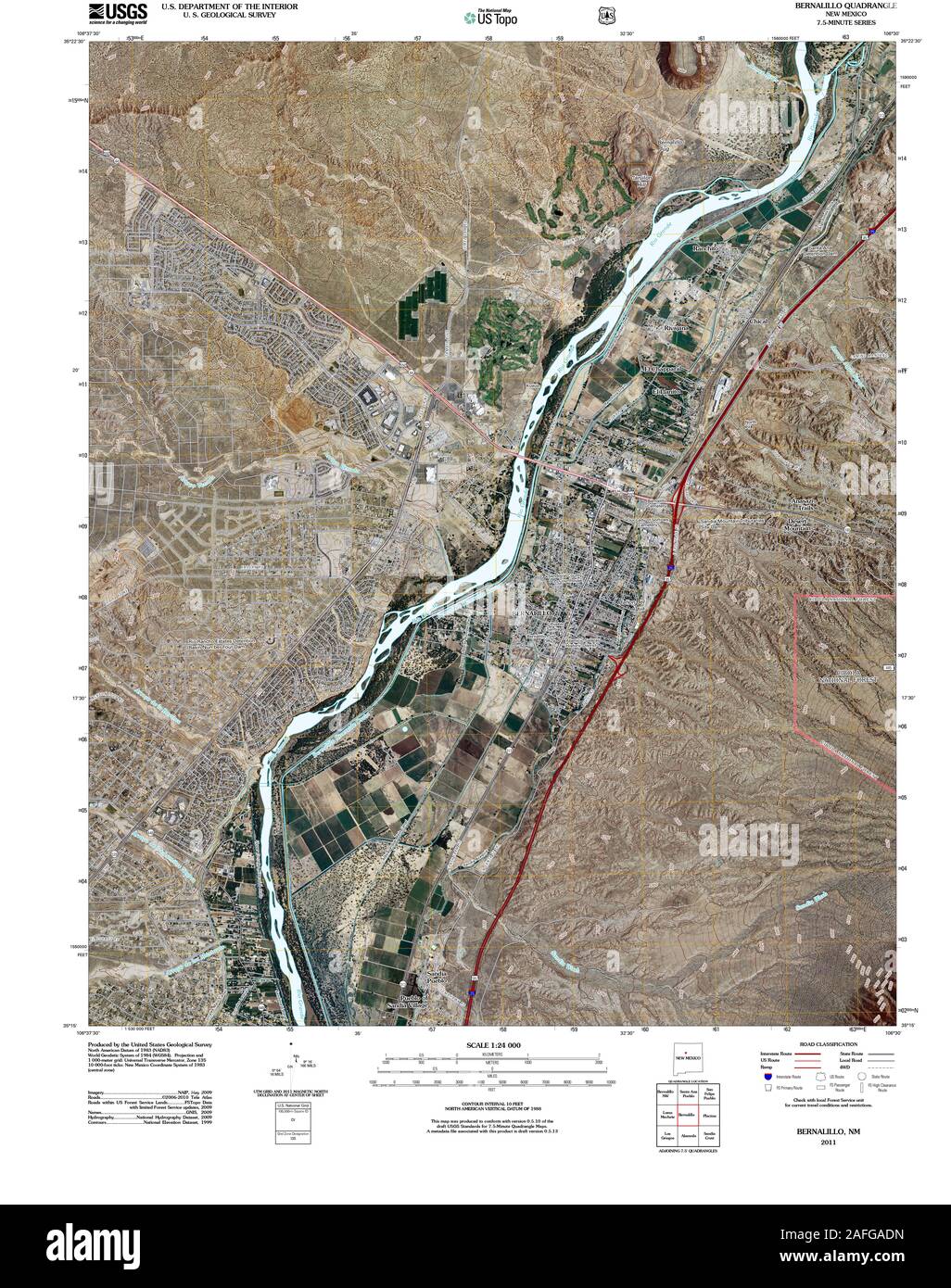 Map of bernalillo hi-res stock photography and images - Alamy