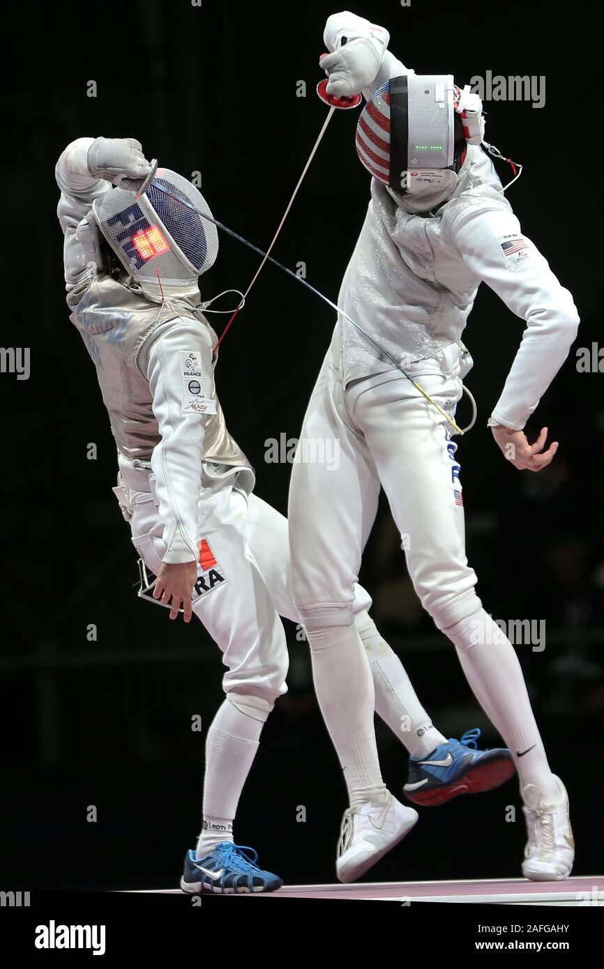 Chiba, Japan. 15th Dec, 2019. (L-R) LE PECHOUX Erwann (FRA), ITKIN Nick ...