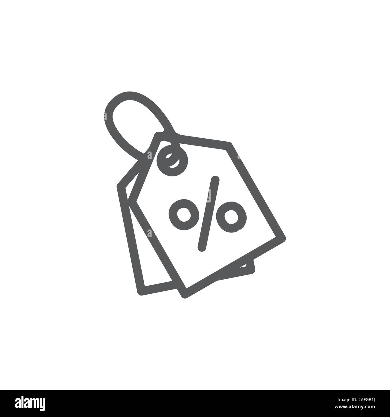 Coupon discount icon line Cut Out Stock Images & Pictures - Alamy