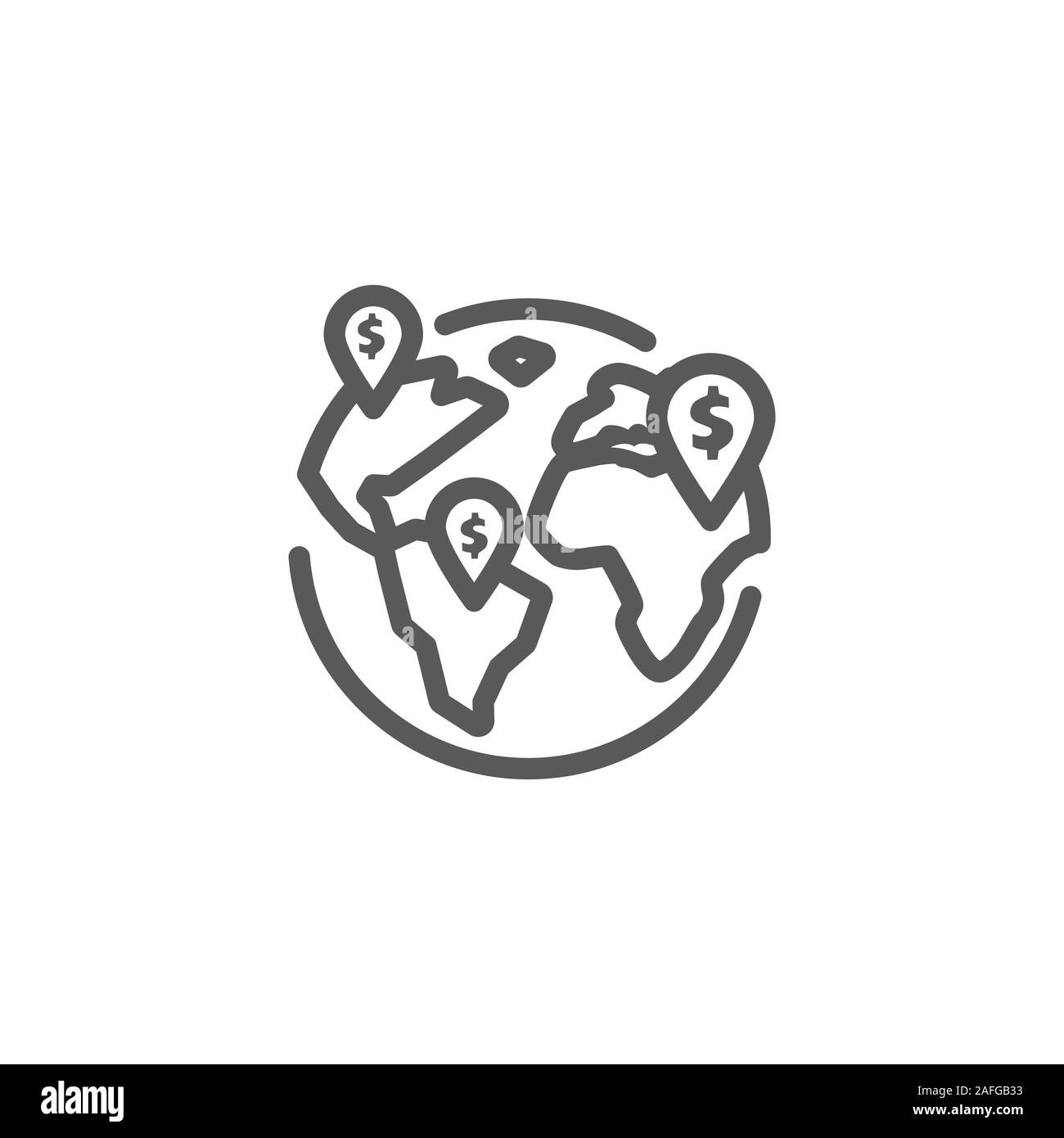 On line concept global Stock Vector Images - Alamy