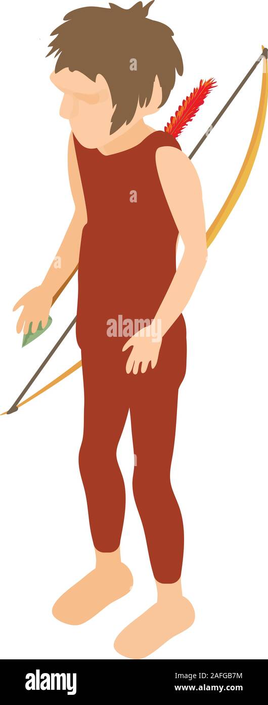 Primitive hunter icon, isometric style Stock Vector Image & Art - Alamy