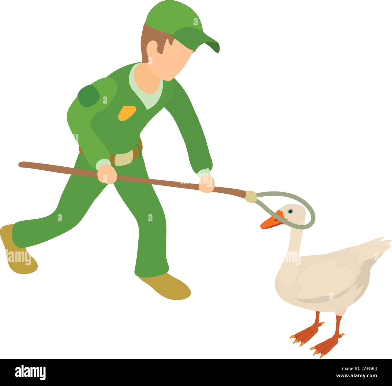 The wild goose chase Stock Vector Images - Alamy