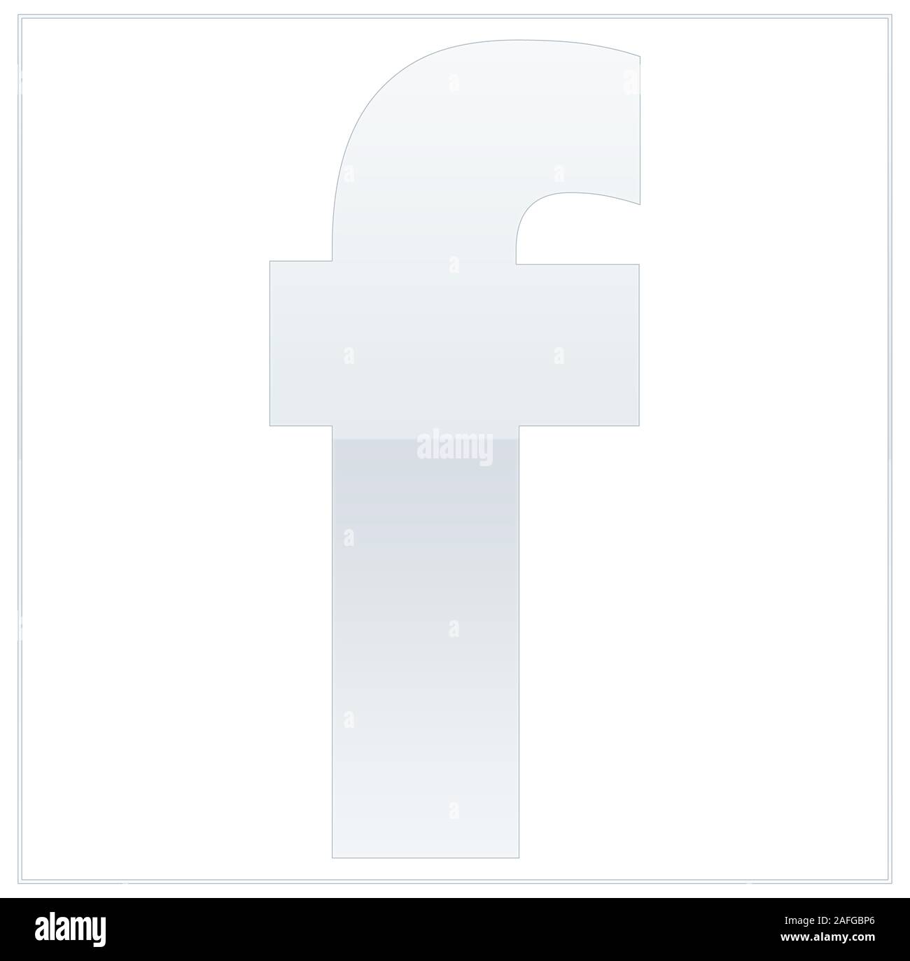 The letter f, made white and grey, half-and-half. Same colors turn ...