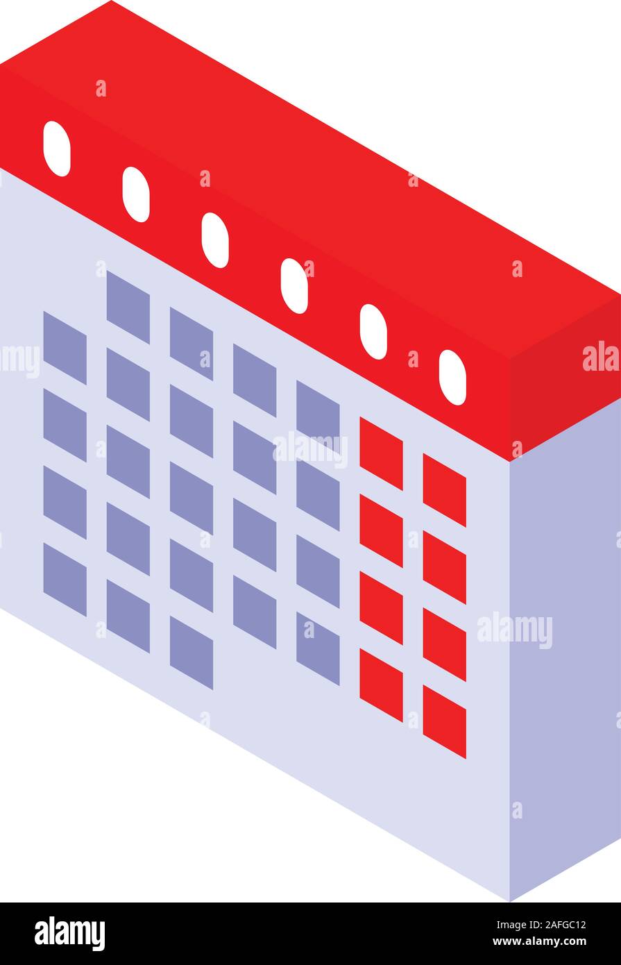 Calendar icon, isometric style Stock Vector Image & Art - Alamy