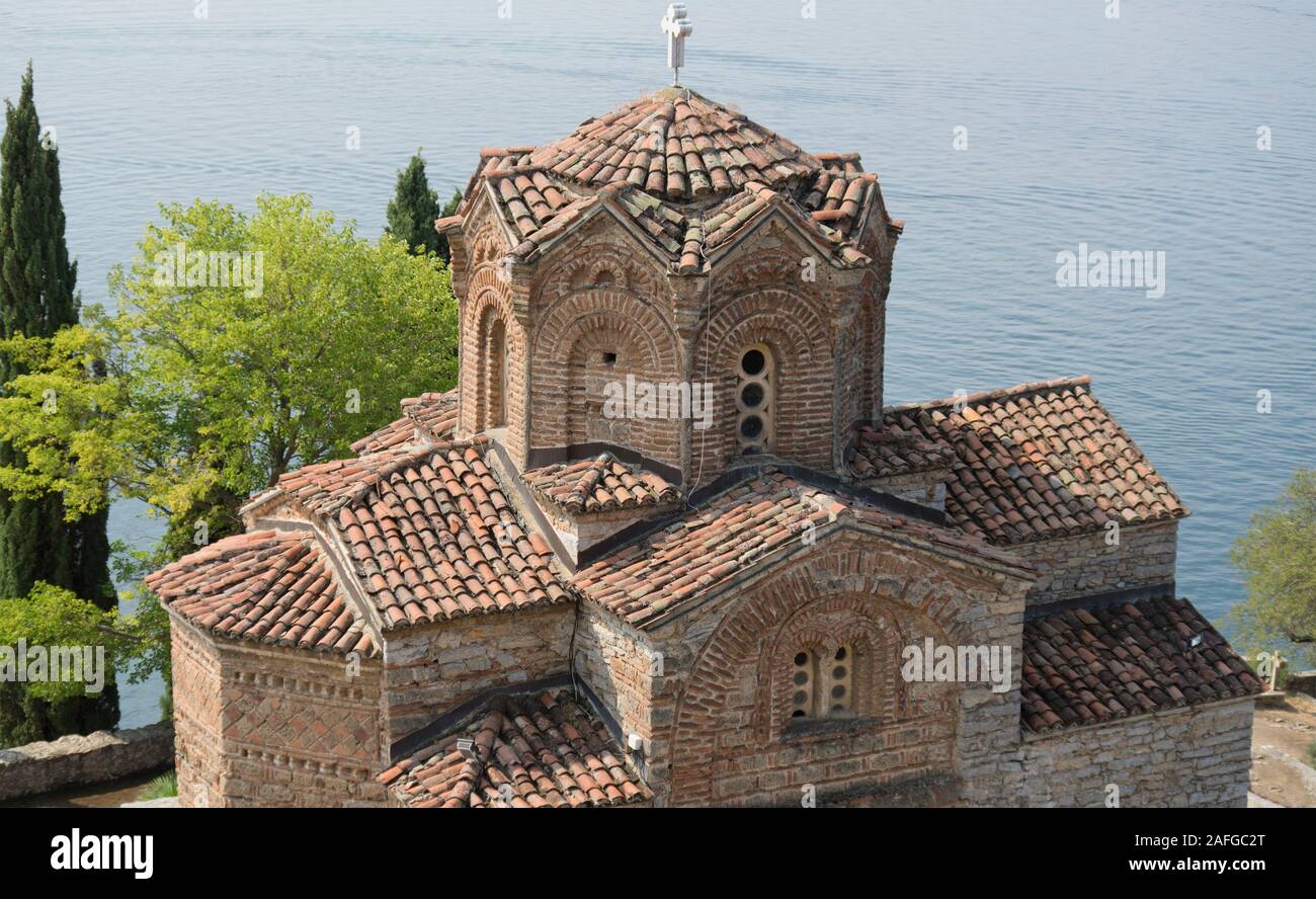 OHRID, NORTH MACEDONIA Saint John at Kaneo Macedonian Orthodox church ...
