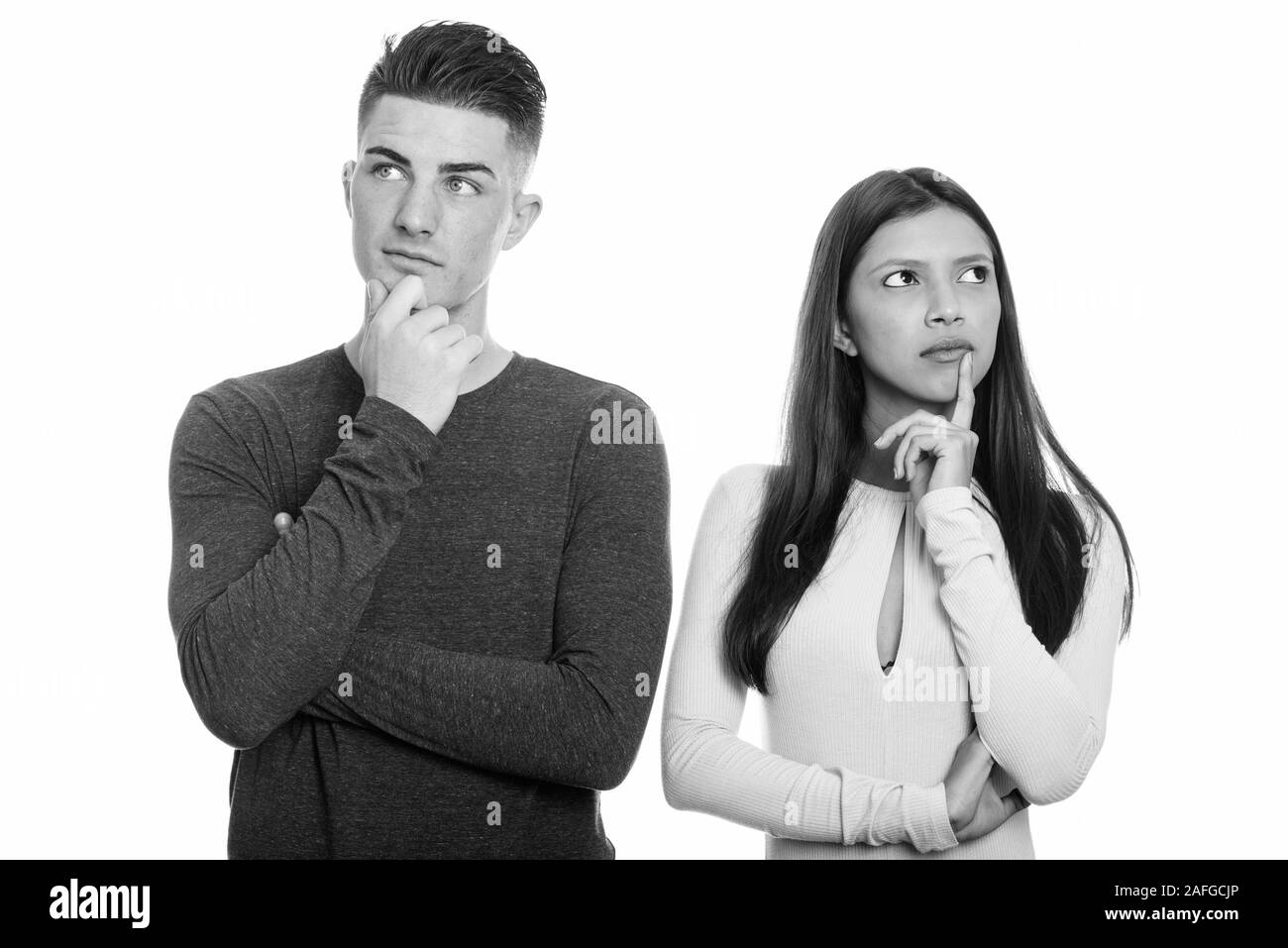 Couple thinking Cut Out Stock Images & Pictures - Alamy