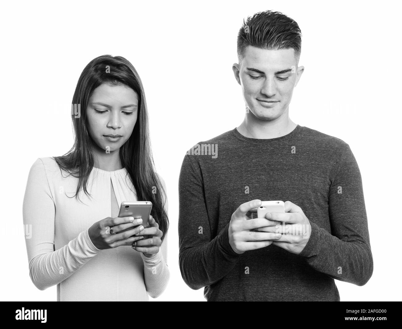 Studio man woman smart handsome hi-res stock photography and images - Alamy